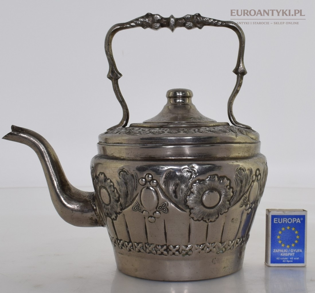 Antyczny srebrny czajnik arabski - orientalny. Antyki orientu. - EuroAntyki